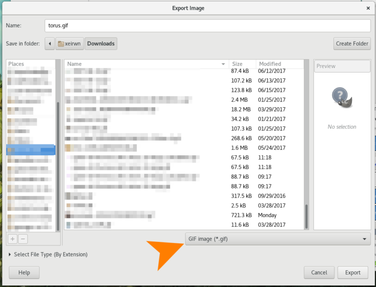GIMP – export image window – Bytefreaks.net