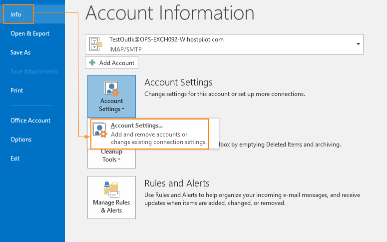 Microsoft Outlook Adding reply to address Account Settings Bytefreaks