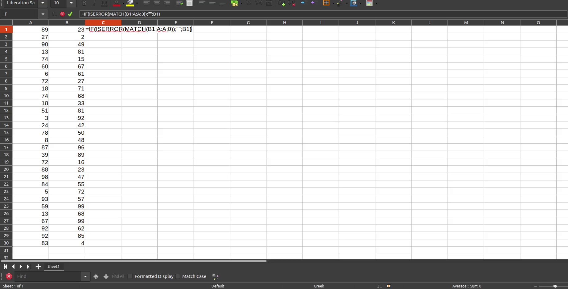 LibreOffice Calc Finding Duplicate Common Entries Between Two Columns Bytefreaks